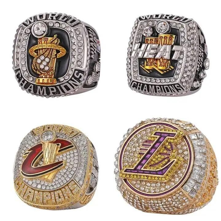 Lebron James CHAMPIONSHIP 4 RING SET Lakers Cavaliers Heat bonus ...