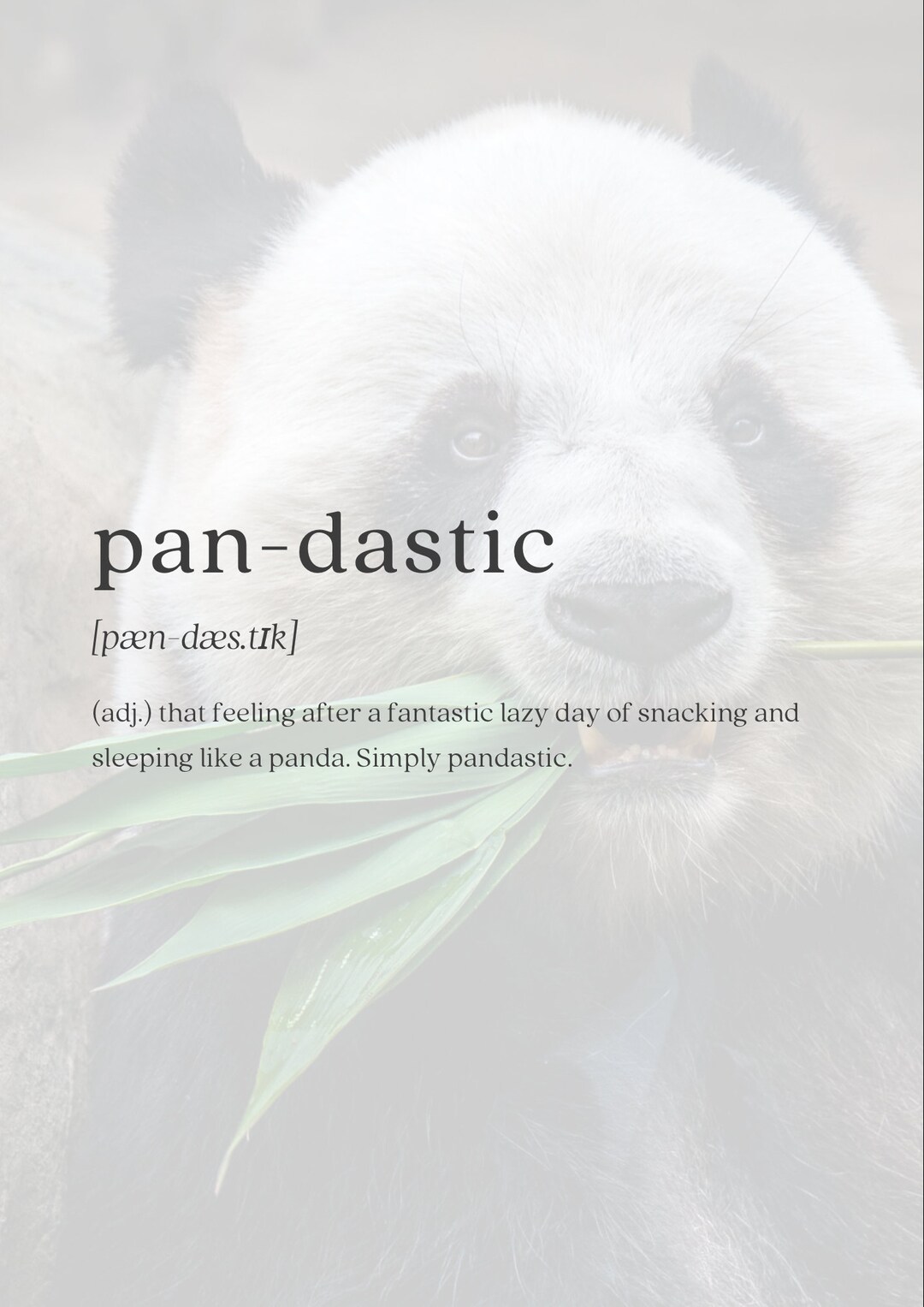 Pandastic Definition Print: Panda Art (digital Download) - Etsy