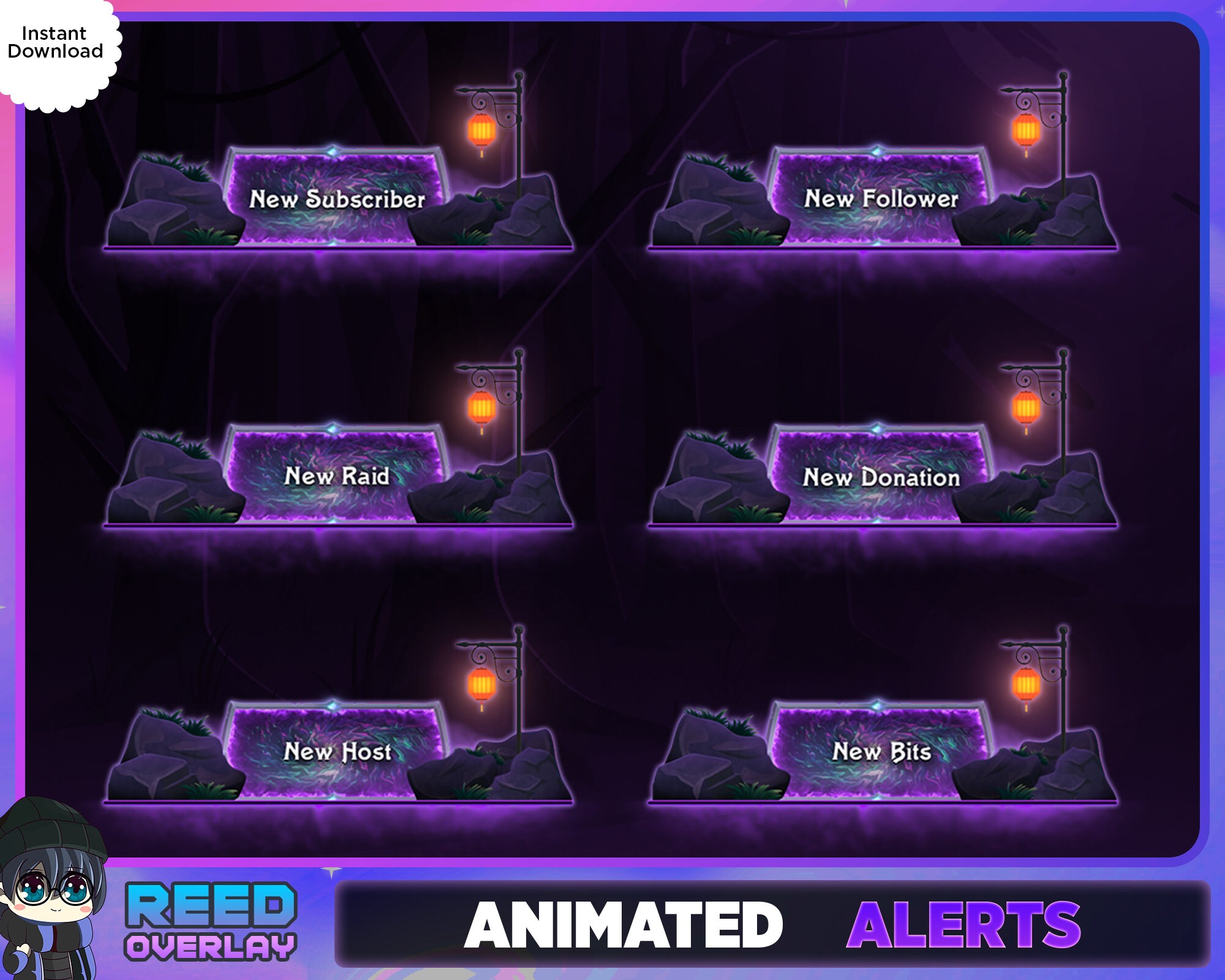 Twitch Animated Complete Stream Package mystic Magi Mythical Magical 3d ...