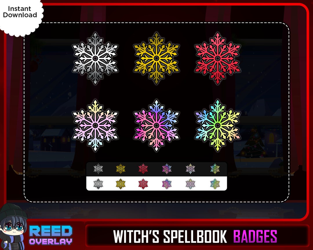 Snowflake Badges and Emotes Twitch - Pastel Colors and Holiday Vibes - Etsy