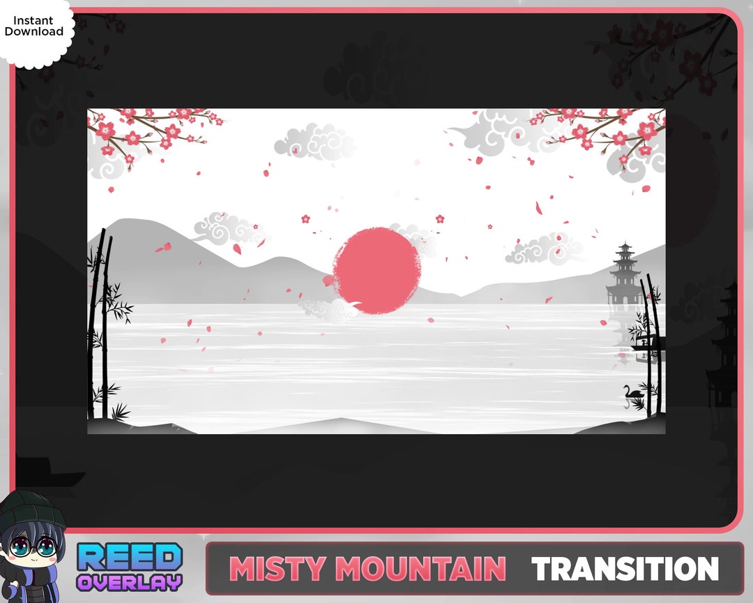 Pastel Animated Stinger Transition - Sakura Lofi Japan Pink Stream ...