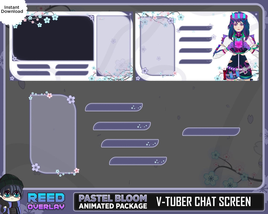 Animated Aesthetic V-tuber Screen Overlay for Lofi Vibes - Etsy