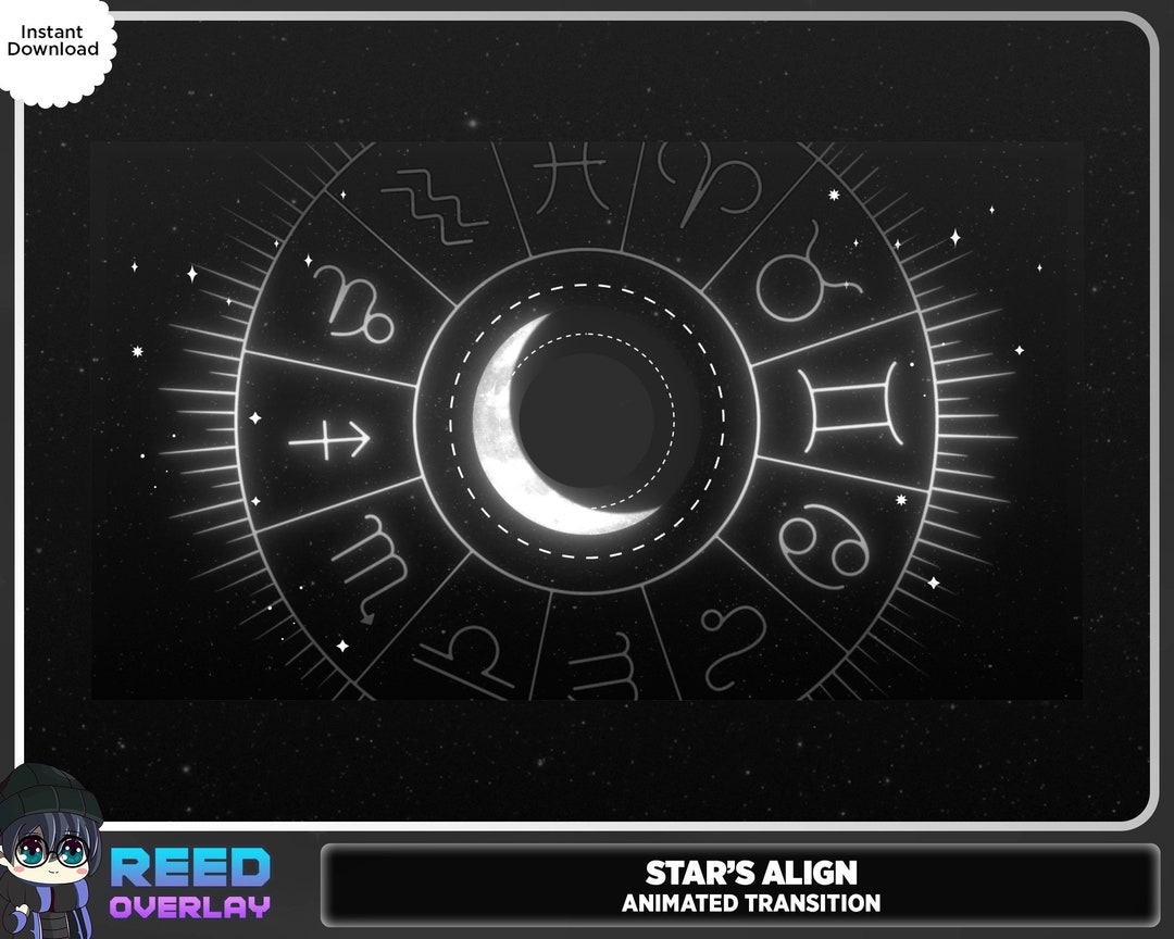 Animated Stinger Transition "moon Phase" - Dark Celestial Stream ...