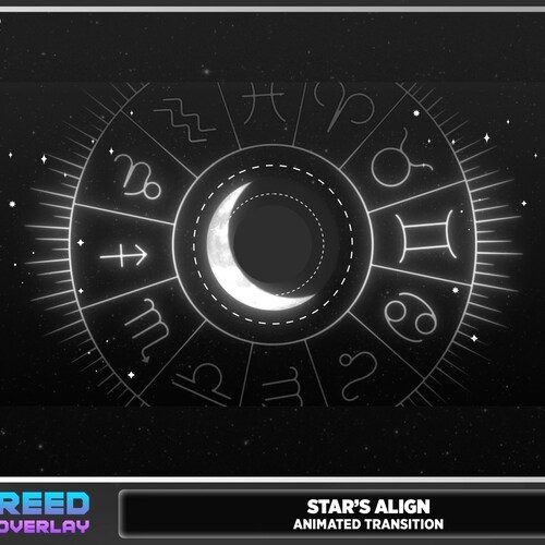 Animated Stinger Transition moon Phase Dark - Etsy