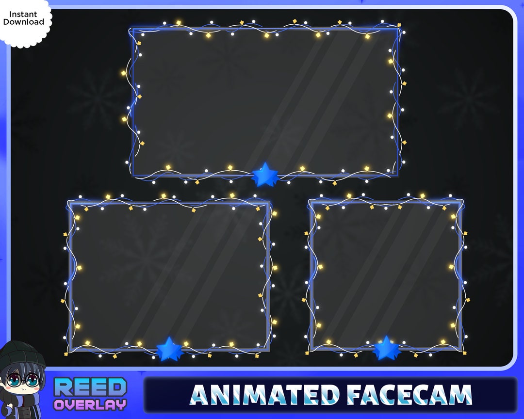 Full Animated Webcam Overlay With Ornamental Bulb Lights - Etsy