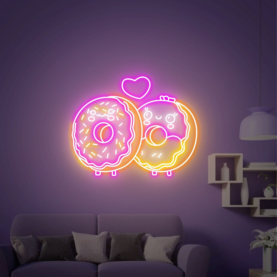 Donut Neon Sign Custom Food Neon Light Sweet Donuts Sign - Etsy