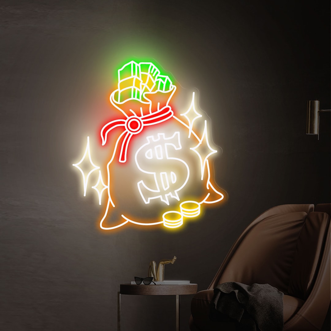 Dollar Neon Sign Money Neon Light Custom Size and Color Neon - Etsy