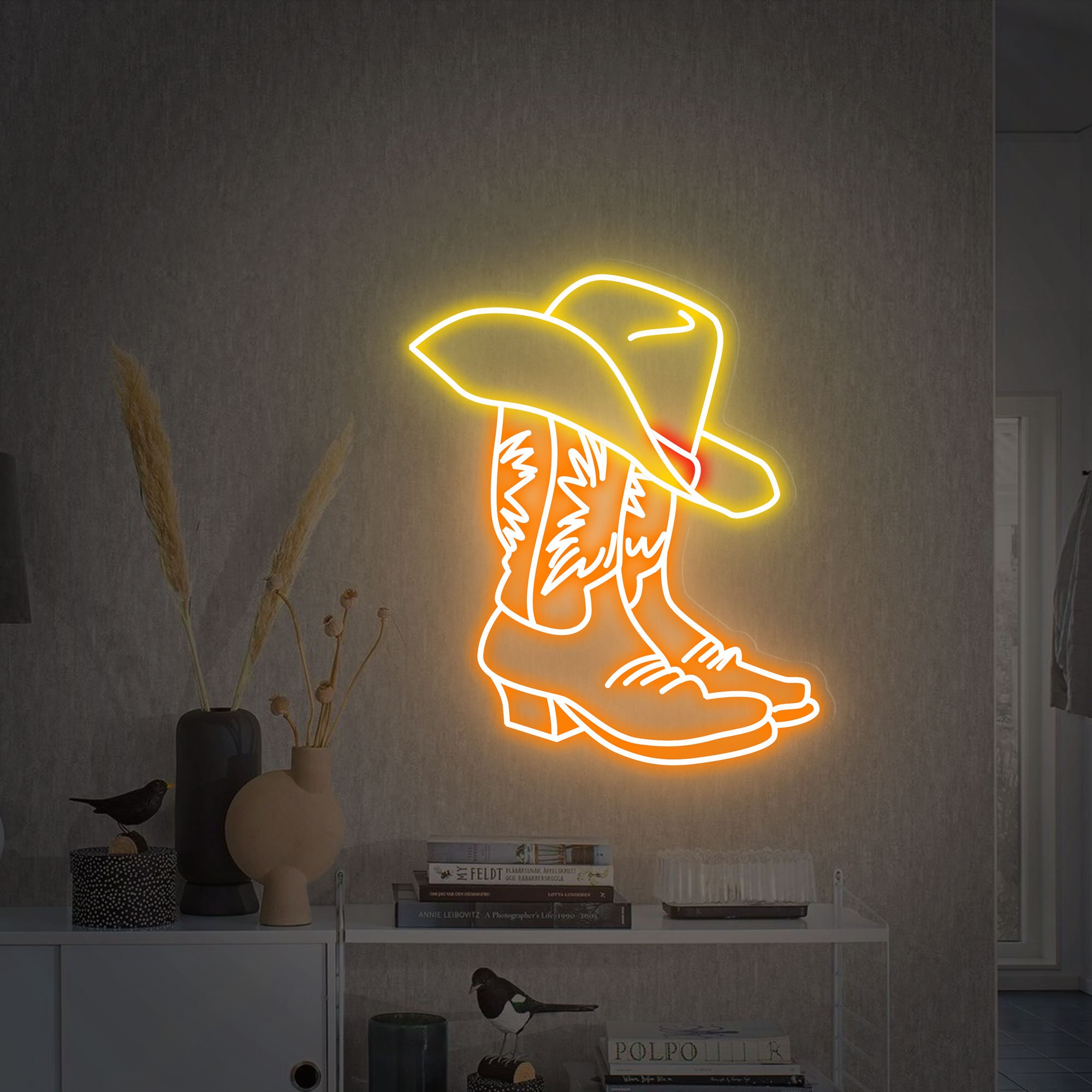 Cowboy Boots Neon Sign Cowboy Hat Led Sign Boots and Hat - Etsy Canada