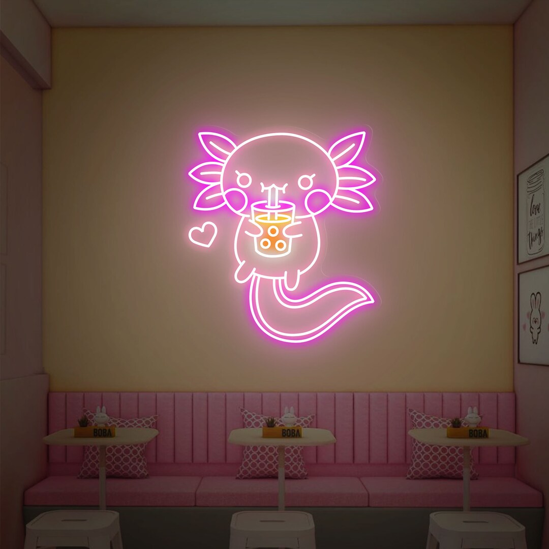 Cute Axolotl Neon Sign Axolotl Sleeping Sign Hologram Light - Etsy ...