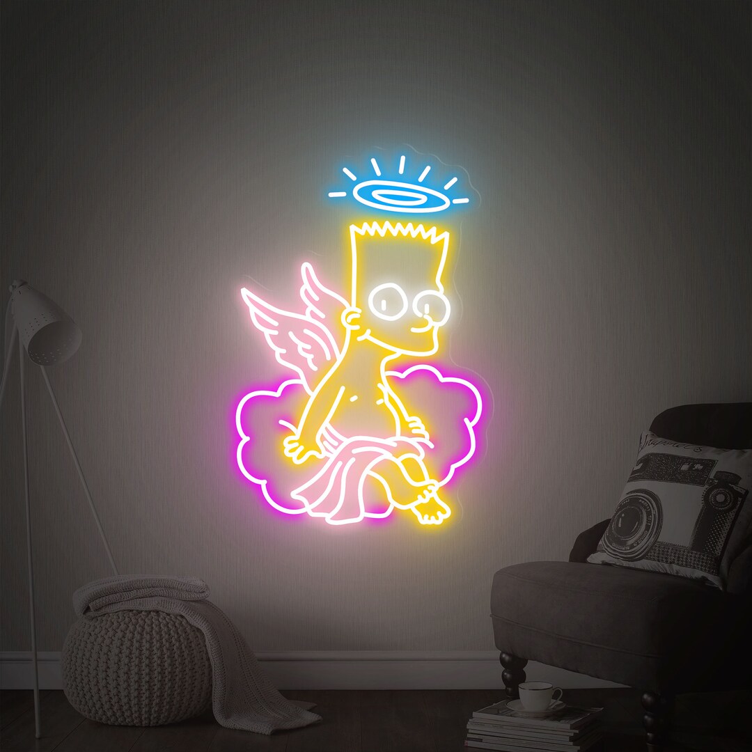 The Simpsons Neon Sign Bart Neon Lights Decor Game Room Wall - Etsy