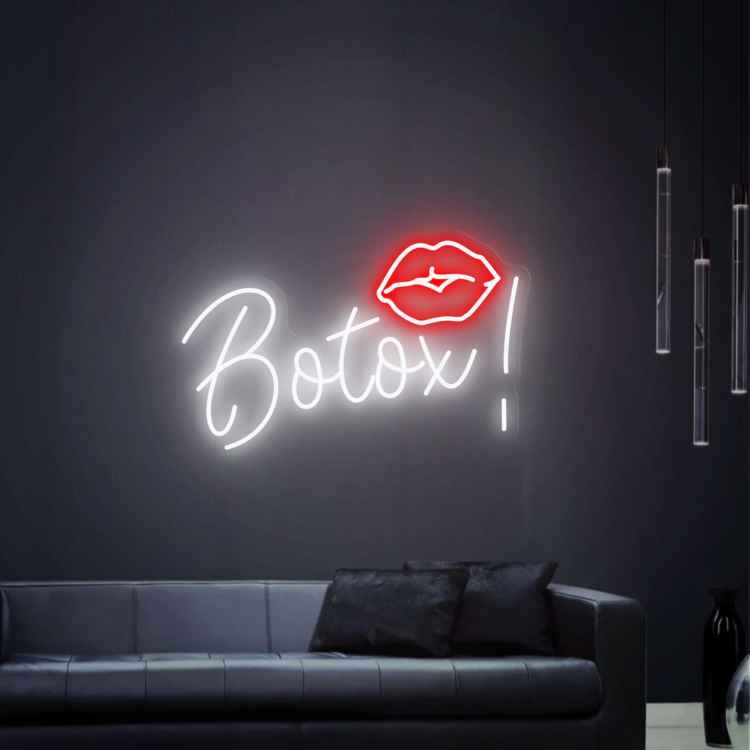 Botox Neon Sign Red Lips Neon Light Led Neon Light Signs - Etsy