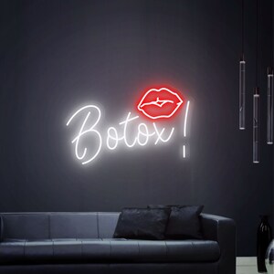Botox Neon Sign Red Lips Neon Light Led Neon Light Signs - Etsy