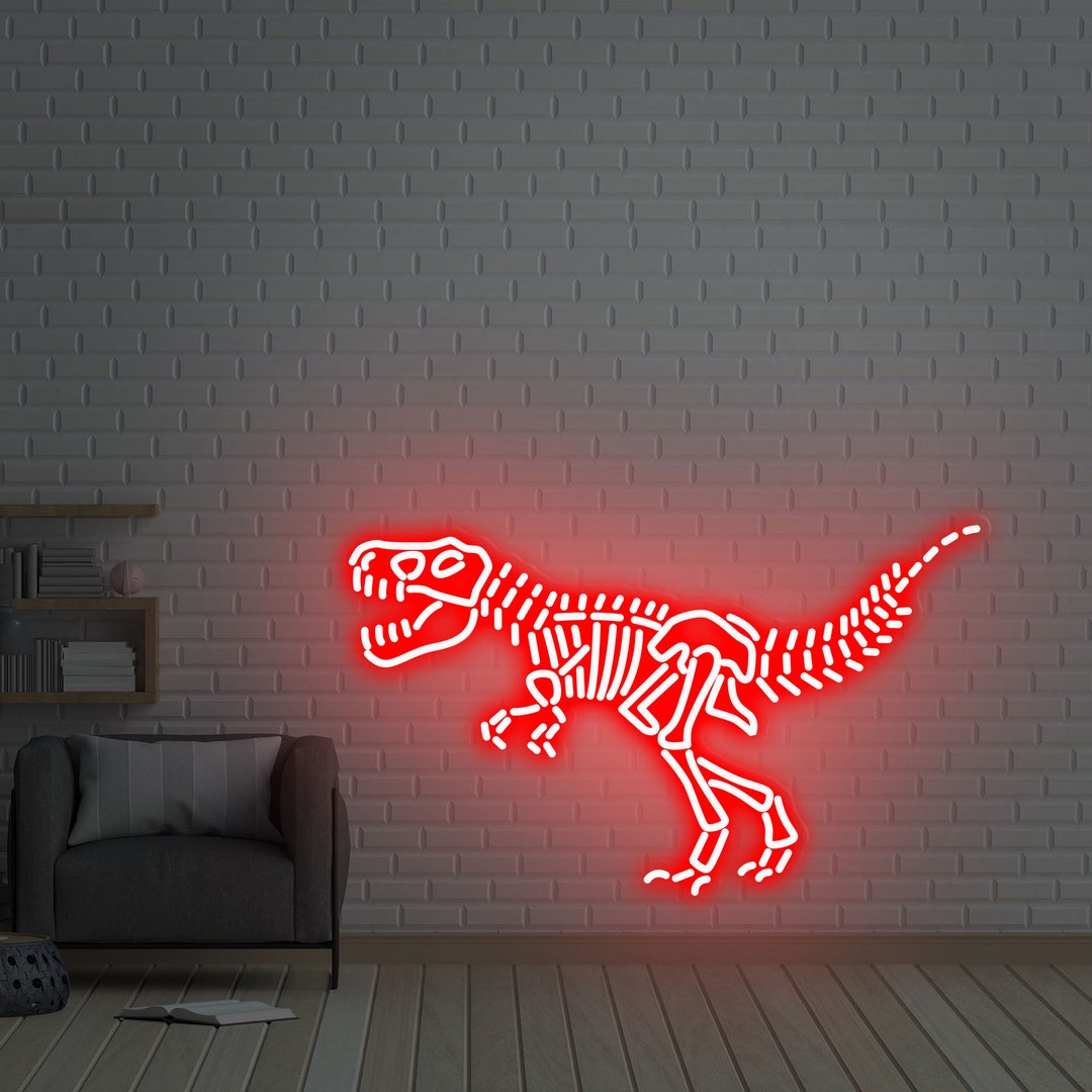 Dinosaur Neon Sign Custom Size and Color Neon Lights Decor - Etsy