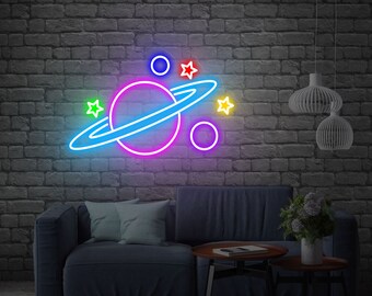 Planet Neon Led Sign - Etsy