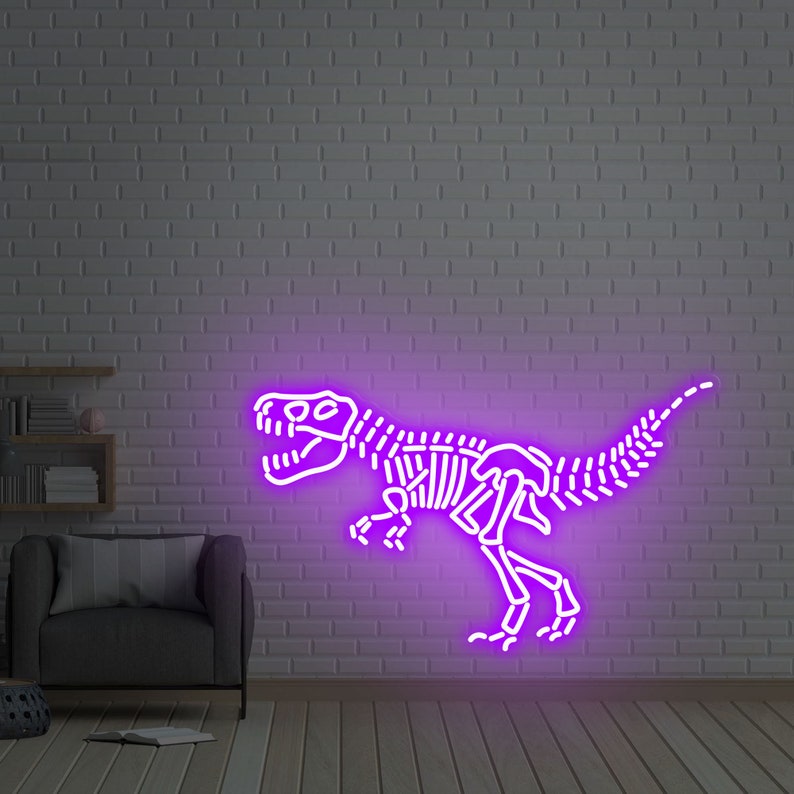 Dinosaur Neon Sign Custom Size and Color Neon Lights Decor - Etsy
