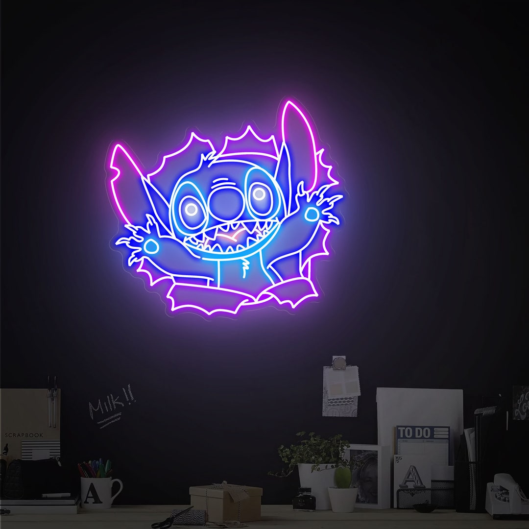 Stitch Neon Sign Lilo and Stitch Neon Anime Neonkid's - Etsy