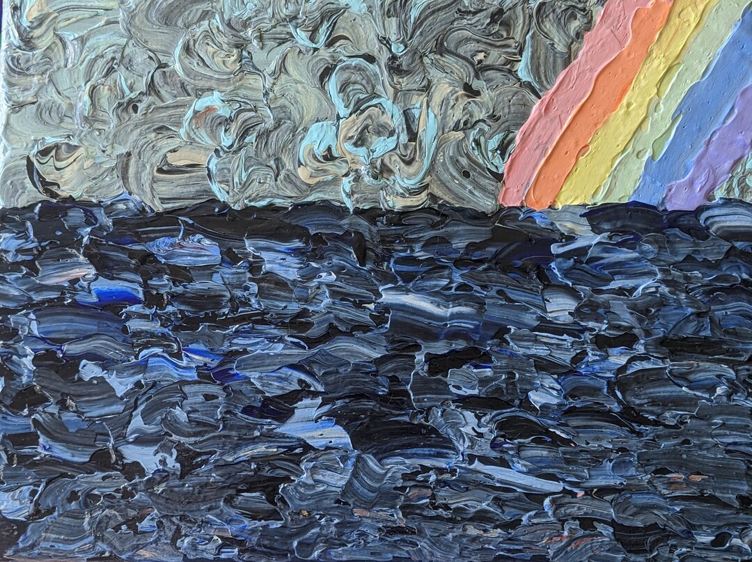Colorful Calm After Storm Thick Texture Pallet Knife Painting - Etsy