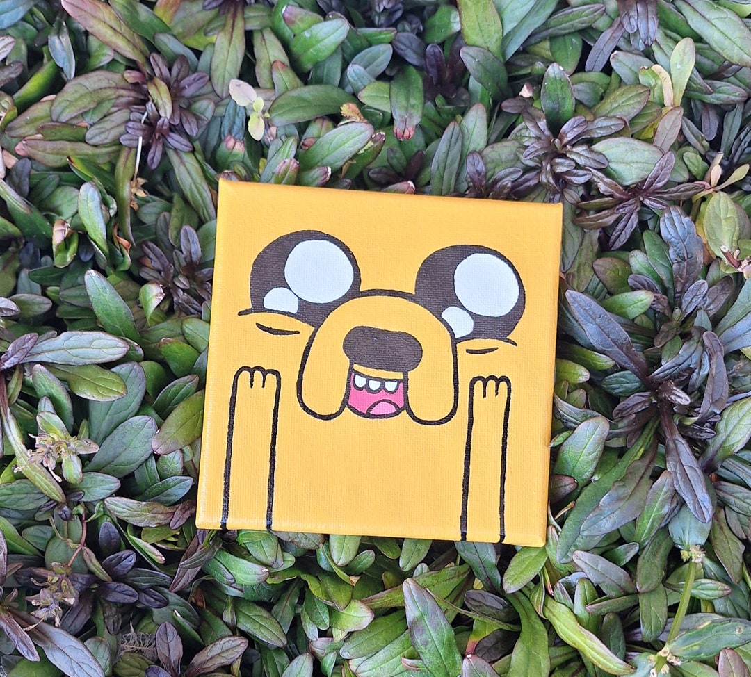 Adventure Time's Jake the Dog: Small Square Acrylic Painting - Etsy