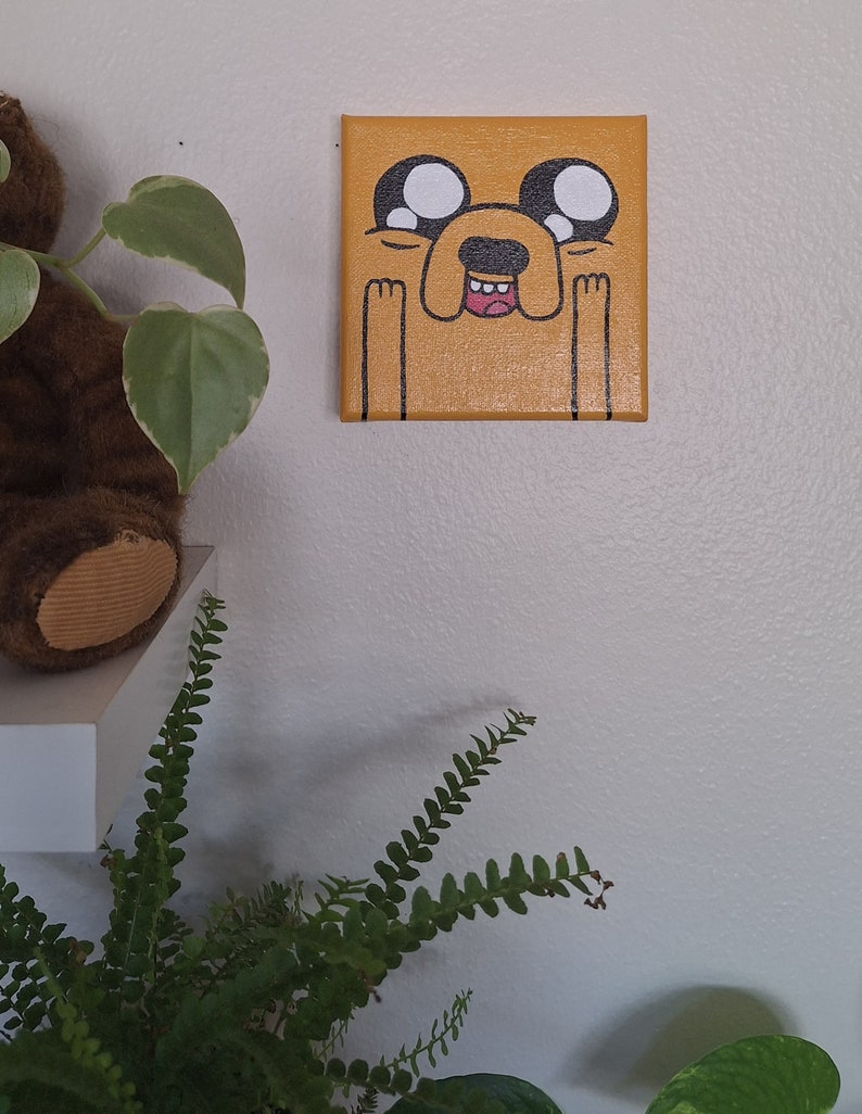 Adventure Time's Jake the Dog: Small Square Acrylic Painting - Etsy