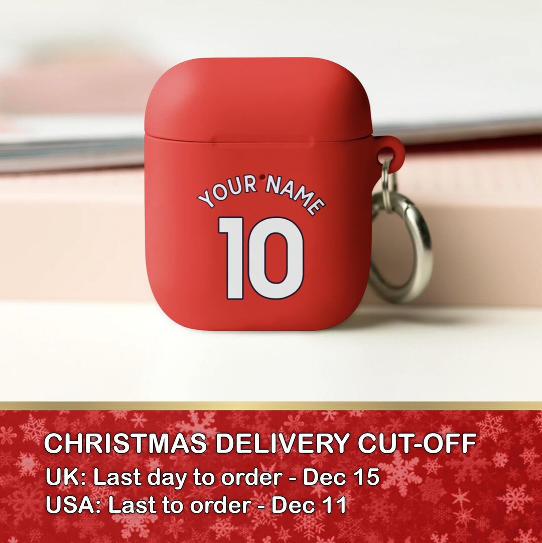 Personalized Football Shirt AirPod Case: Custom Name & Number - Etsy