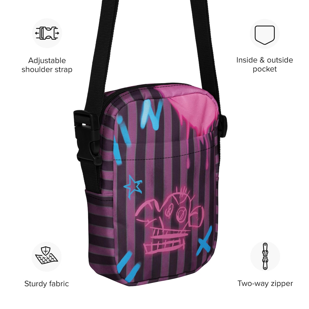 Jinx-inspired Graffiti Crossbody Bag: Arcane League of Legends Small ...