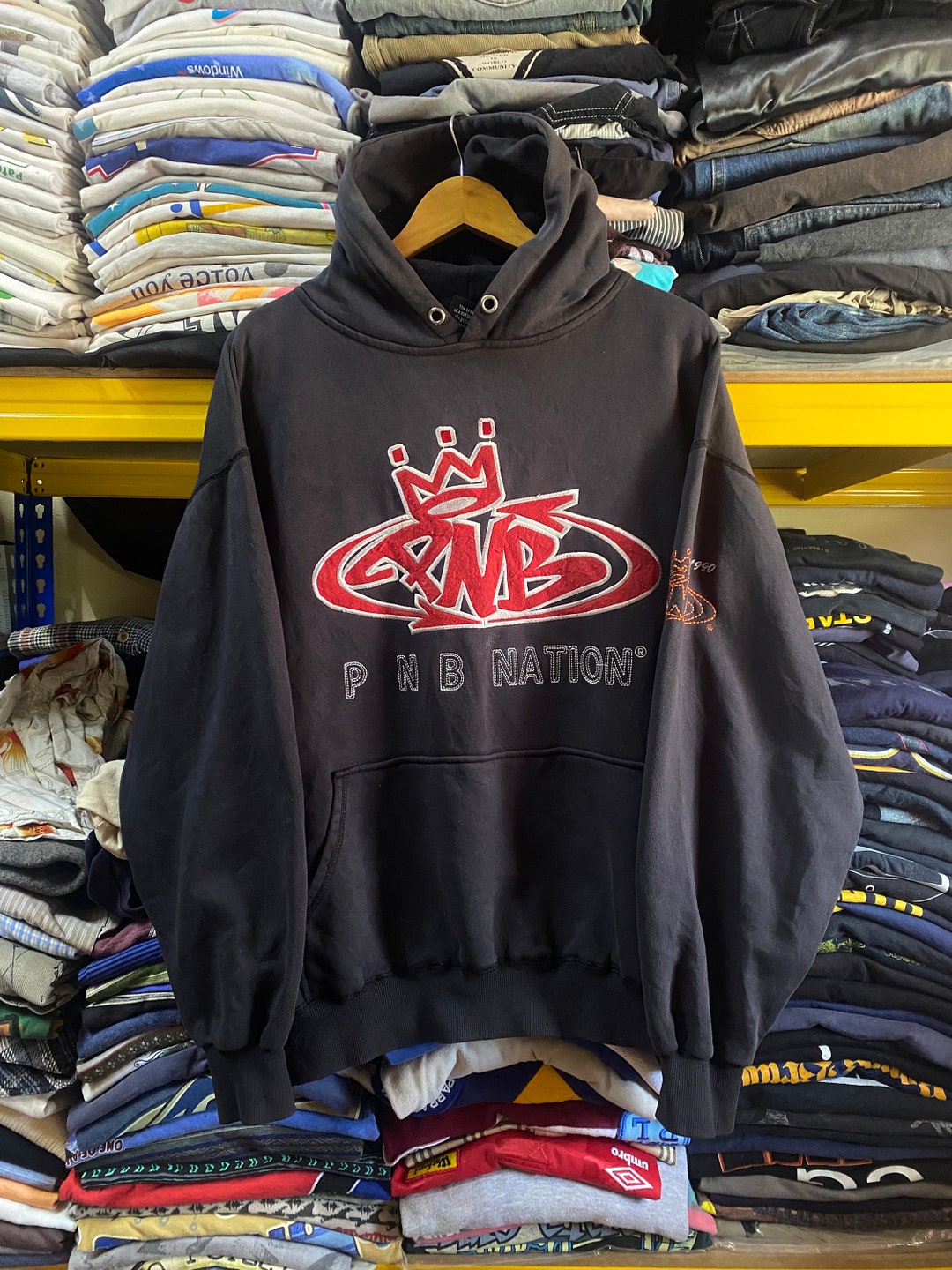 Vintage 90s PNB Nation Hip Hop Group Clothing Hoodie Made USA ...