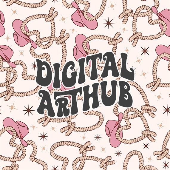 Valentine Seamless Pattern Howdy Heart Hat Retro Vintage Groovy Love ...