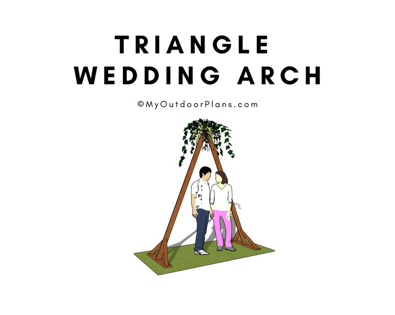Triangle Wedding Arch Plans - Simple Wedding Arbor - Etsy