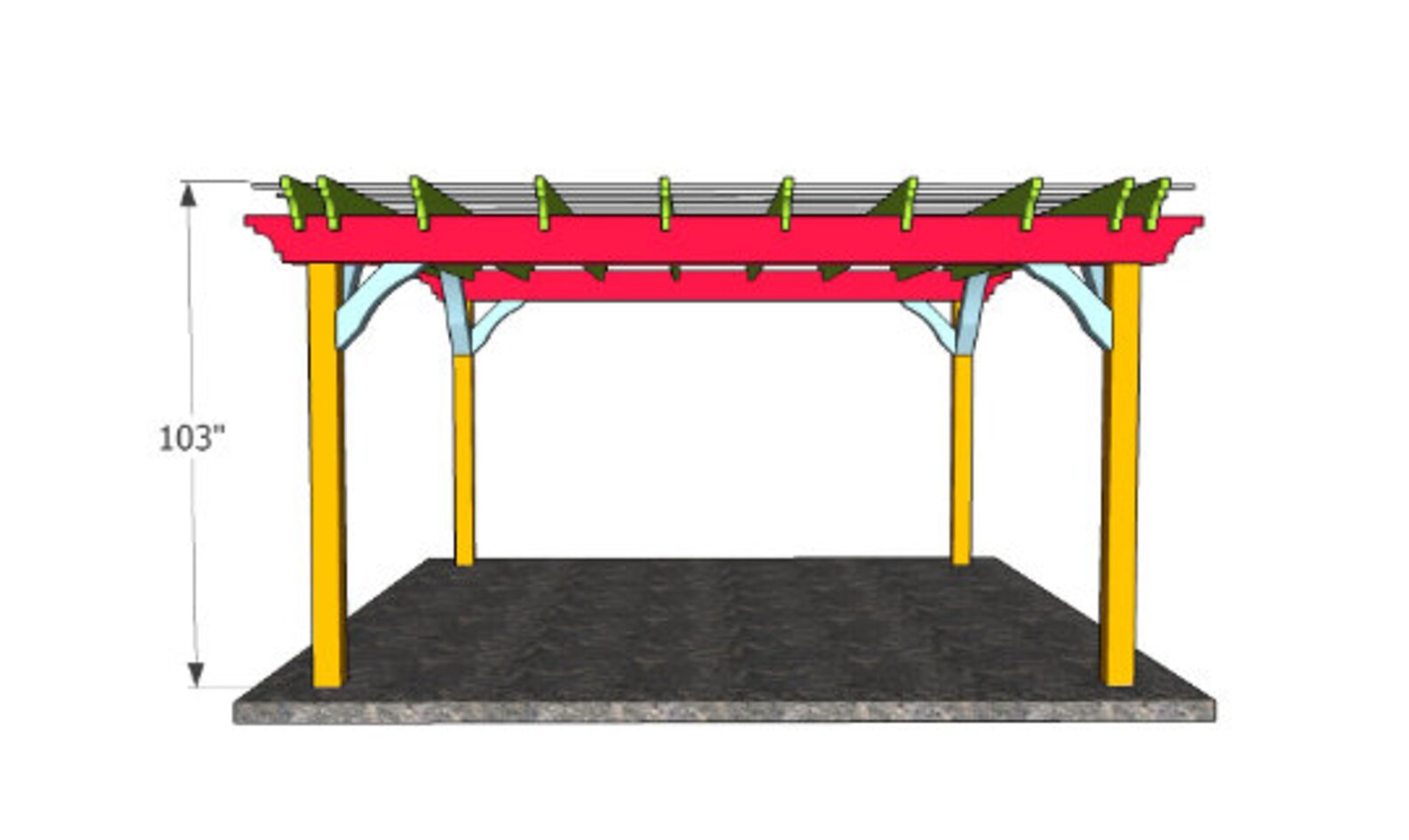 14x14 Pergola Plans - PDF Download - Etsy