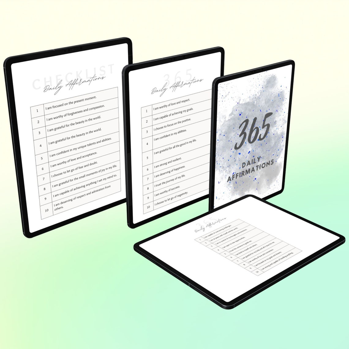 365 Daily Affirmations - Printable Affirmation List-words of ...