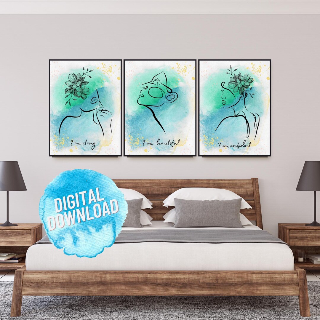 Self-love Abstract Poster,set of 3 Affirmation Poster,positive Self ...