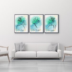 Self-love Abstract Poster,set of 3 Affirmation Poster,positive Self ...