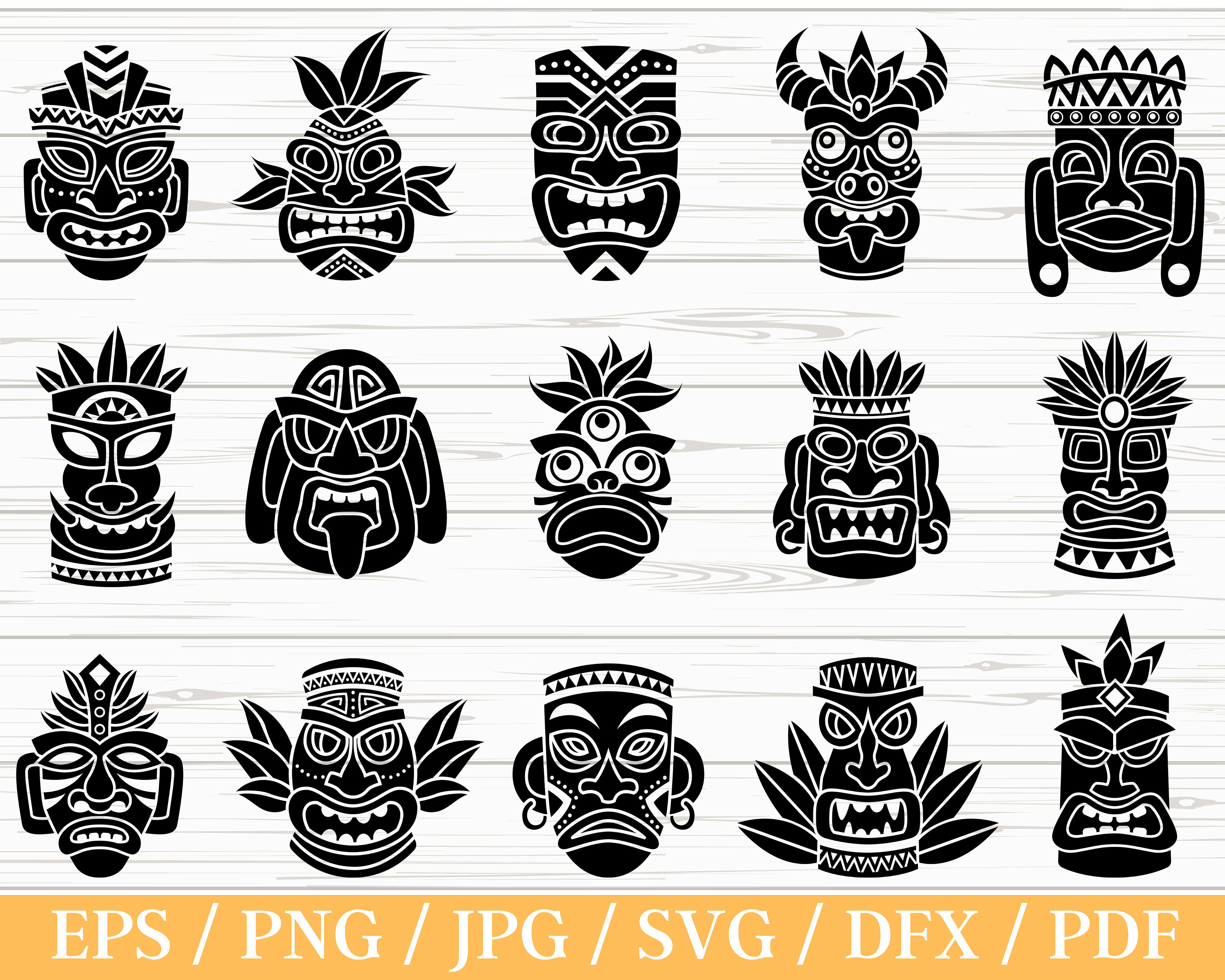 Tiki Head Vector