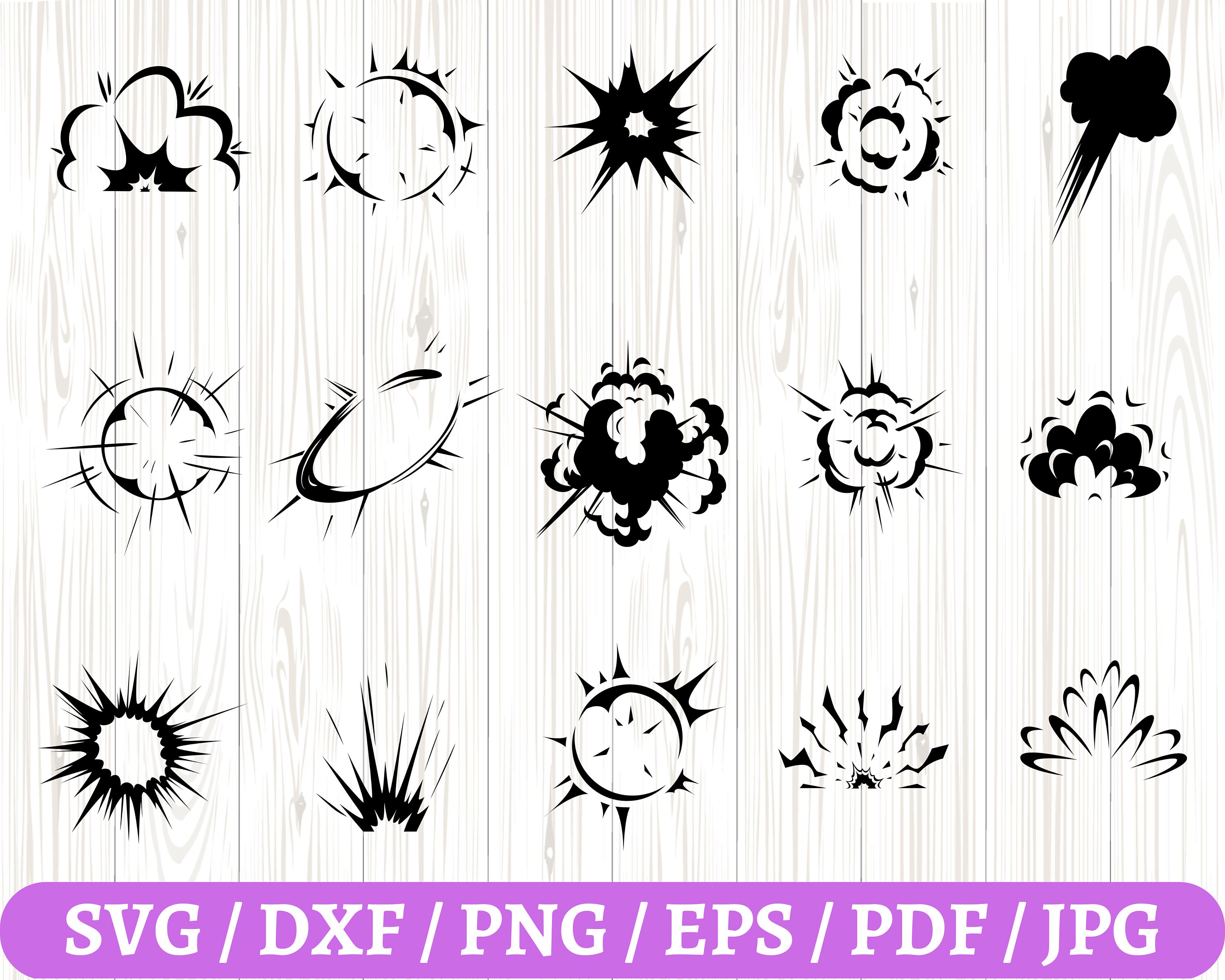 Explosion SVG Explosion Clipart Svg Cut Files for Cricut - Etsy