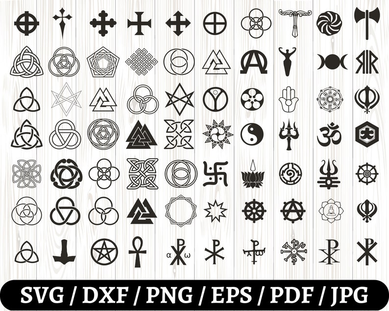 Religious SVG Bundle Spiritual Emblems Svg Christian Svg - Etsy