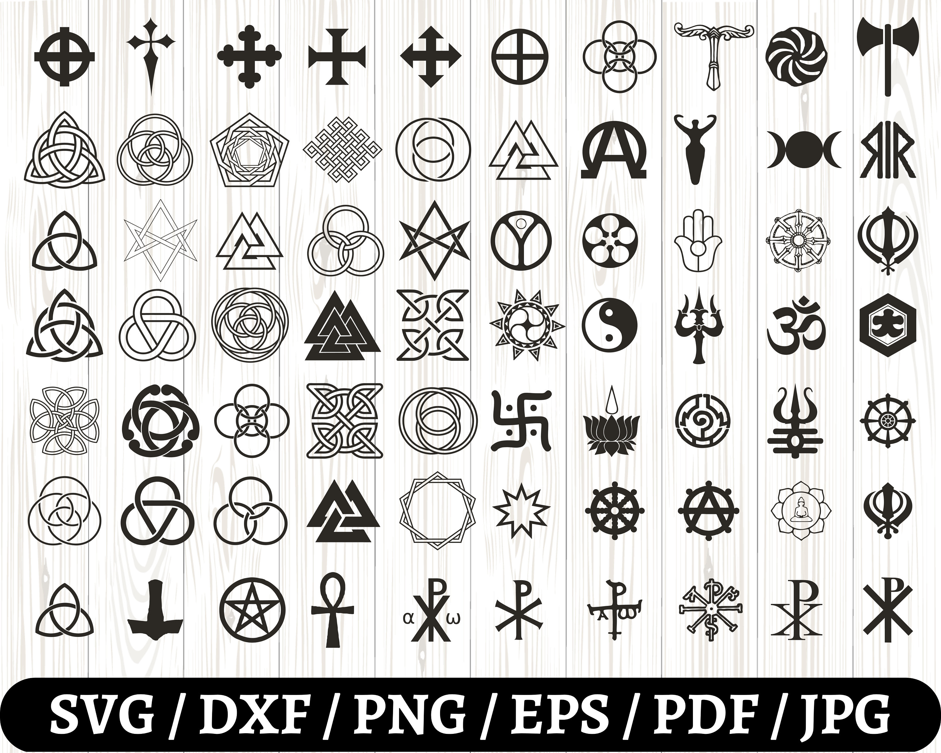 Religious SVG Bundle Spiritual Emblems Svg Christian Svg - Etsy