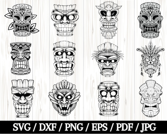Tiki Head Stencil