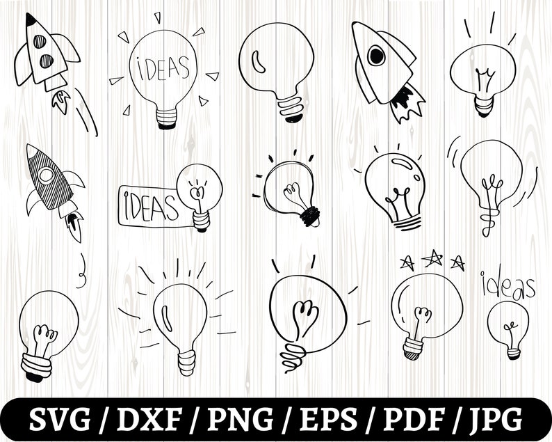 Light Bulb SVG Bundle Light Bulbs Svg Bulb Svg Lightbulb - Etsy
