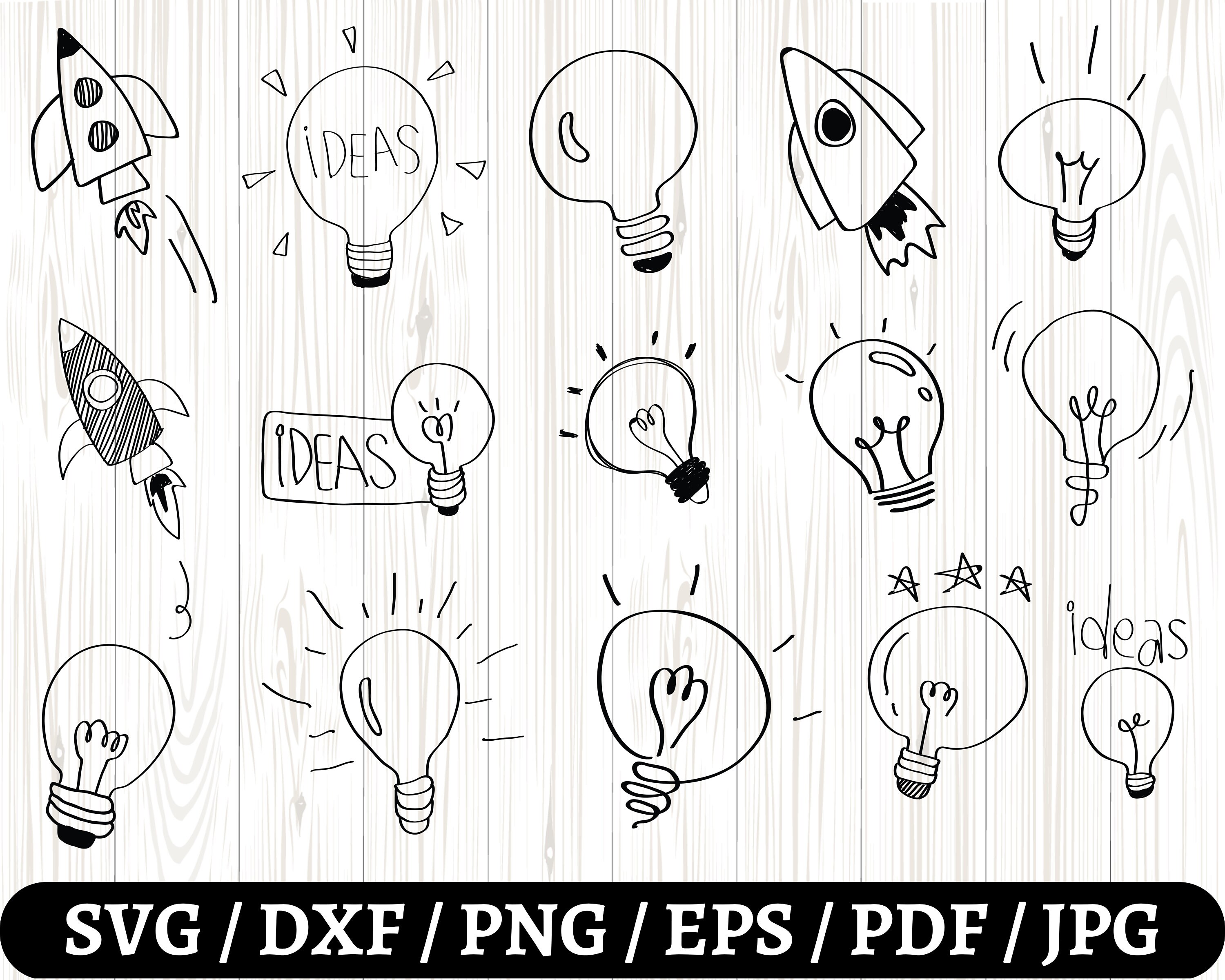 Light Bulb SVG Bundle Light Bulbs Svg Bulb Svg Lightbulb - Etsy