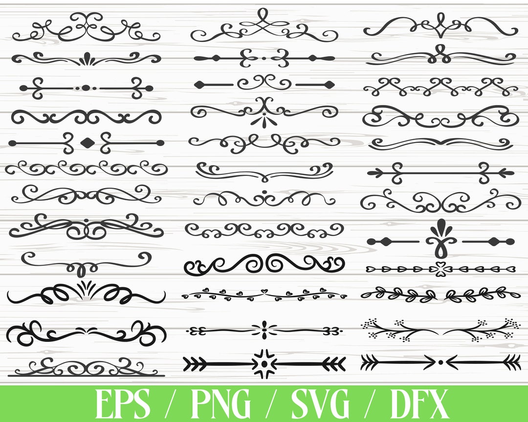 36 Decorative Elements Svgornaments Svg Flourishes - Etsy