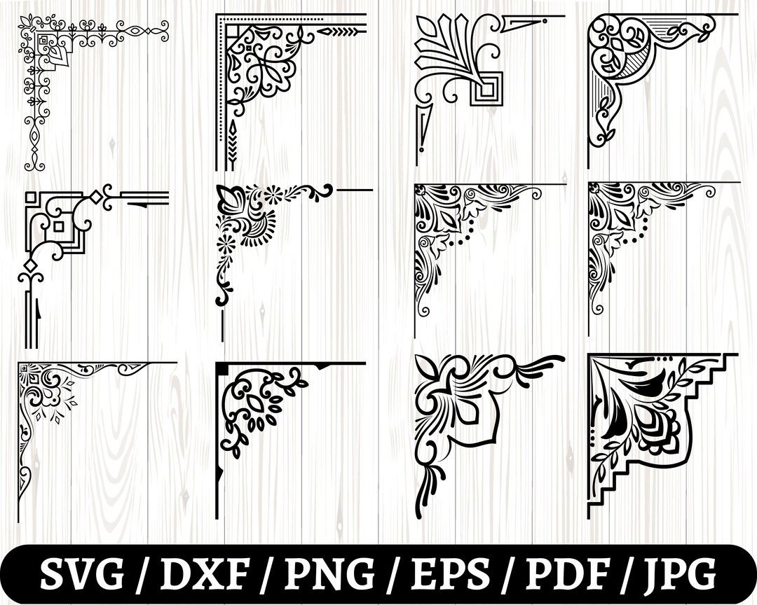 Corners Svg Bundle Corner Svg Floral Corner Svg Files - Etsy