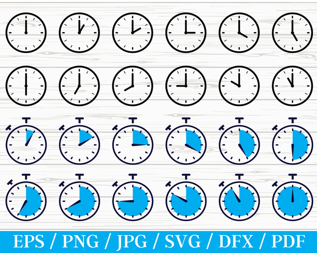 25 Time Clock Svgclock Face Svg Clock Svg Clock Face - Etsy