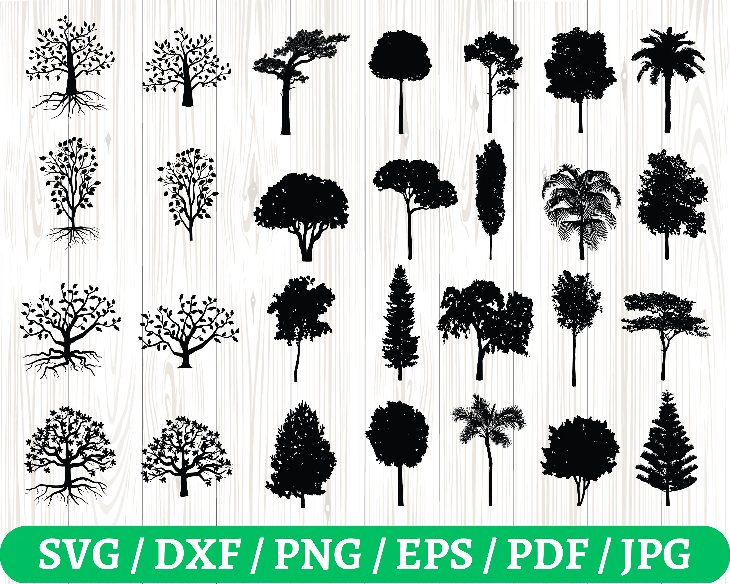 Simple Tree Silhouette Vector