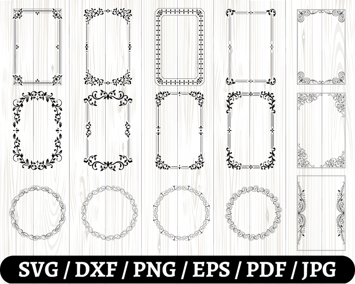 Border Frames Bundle SVG Cut Files Frames Bundle Svg Frames - Etsy