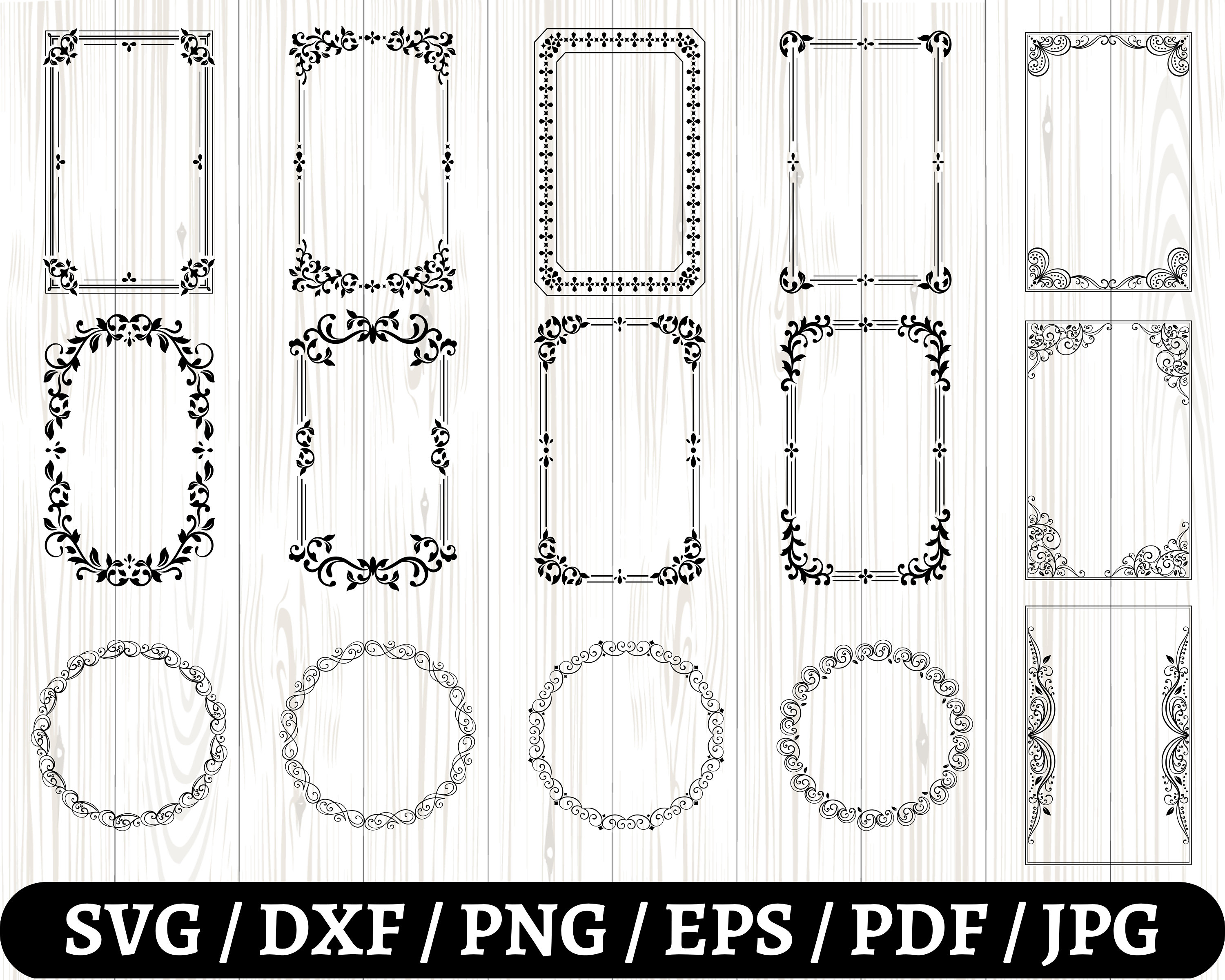 Border Frames Bundle SVG Cut Files Frames Bundle Svg Frames - Etsy