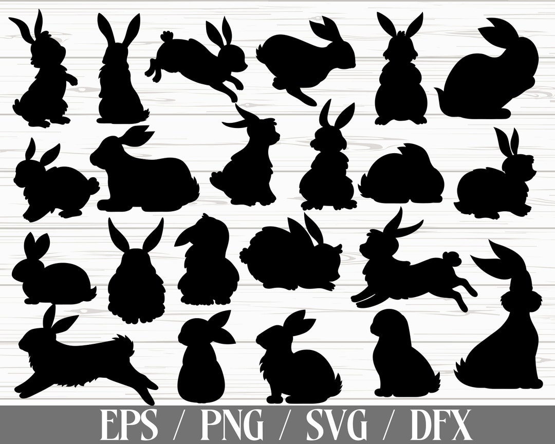 Rabbit Silhouette Svg Bundle Bunny Svg Bunny Rabbit Svg Svg - Etsy ...