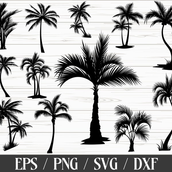 Palm Tree Cut File - Etsy