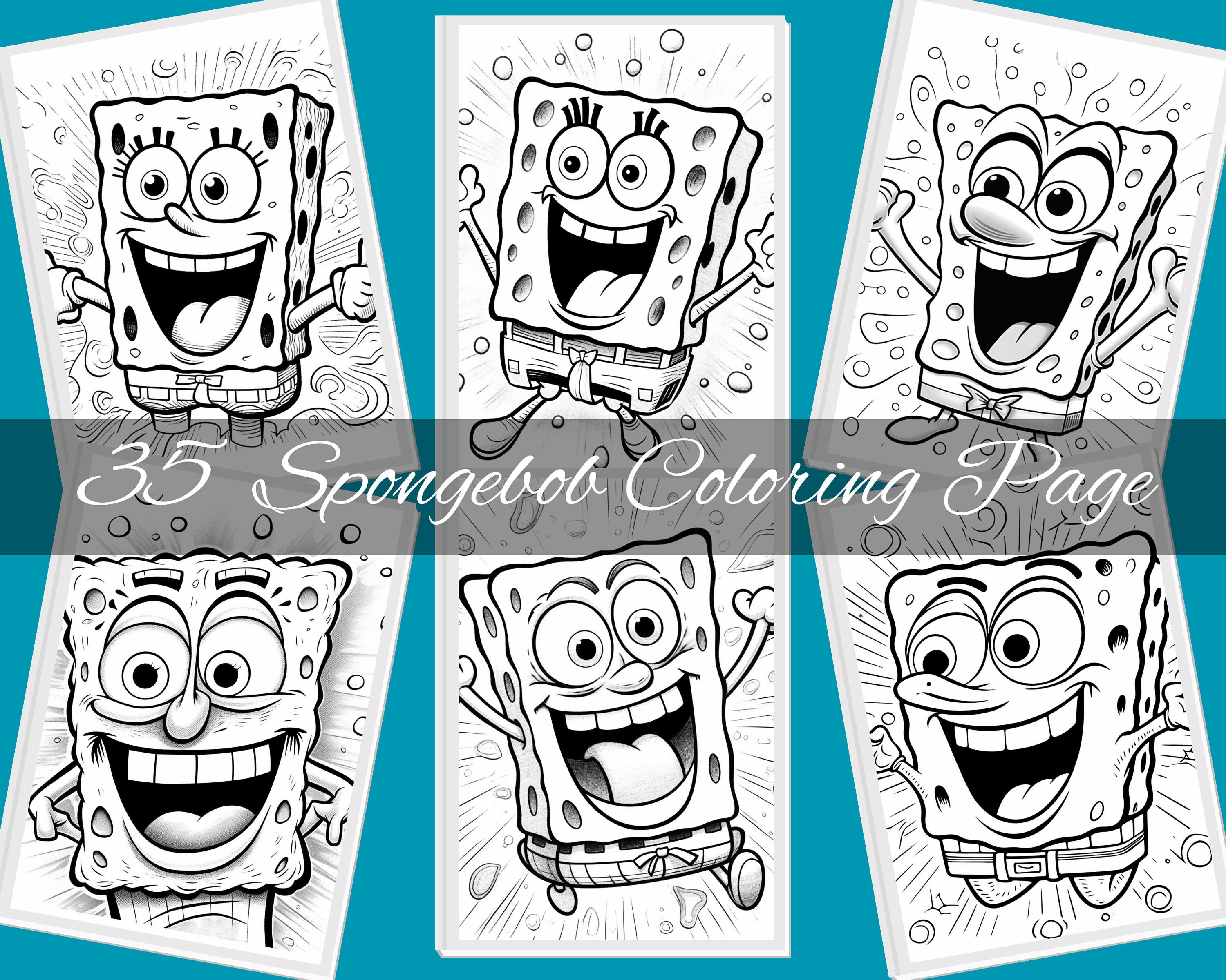 Spongebob Squarepants Coloring Pages In Grayscale