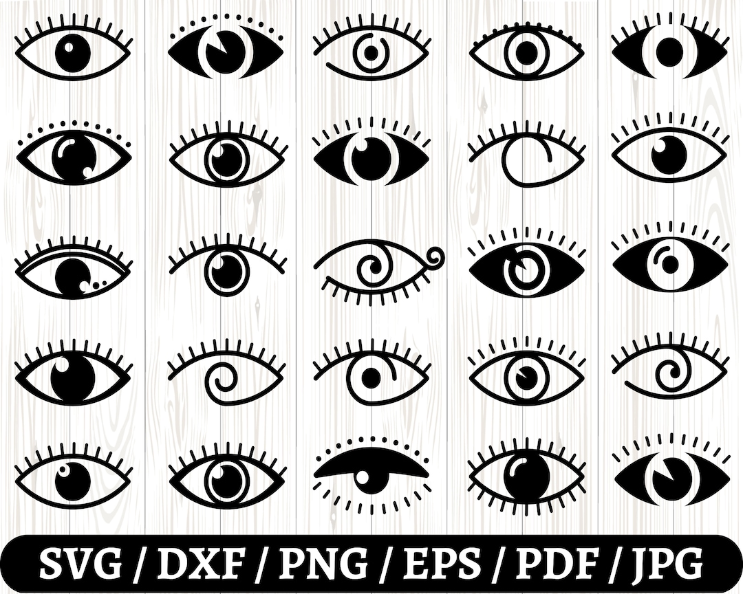 Eyes Bundle Svg Beautiful Eyes Svg Eyelashes SVG Makeup - Etsy