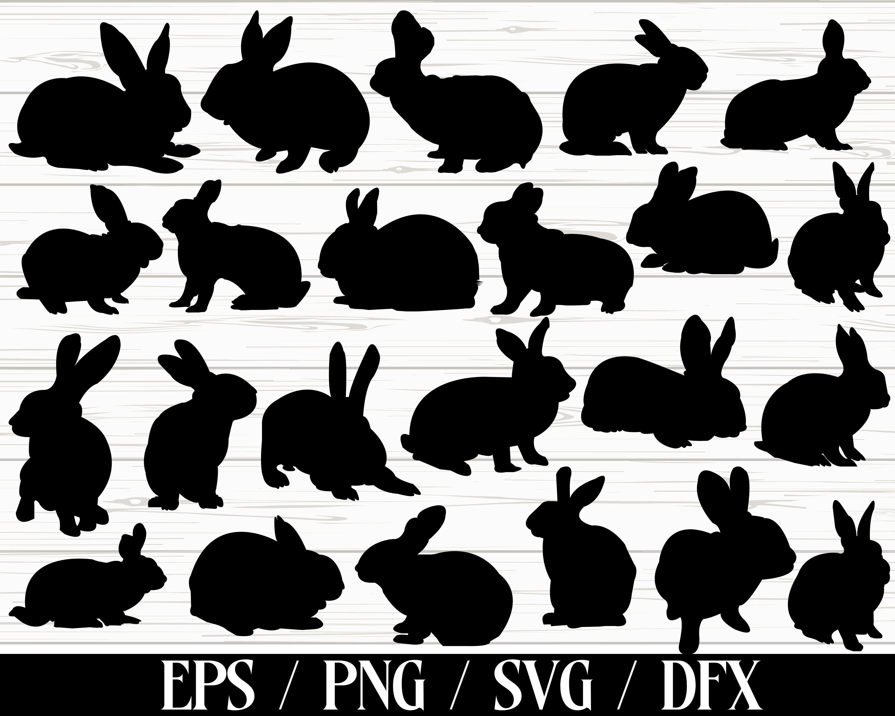 Rabbit SVG Bundle Bunny Svg Rabbit Dxf Rabbit Png Rabbit - Etsy Australia
